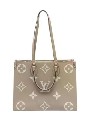 LOUIS VUITTON Bicolor Monogram Empreinte Giant Onthego Mm Satchel - Neutrals