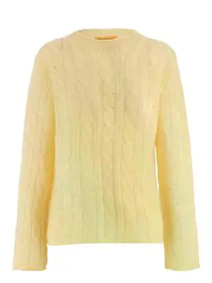 GUEST IN RESIDENCE Guest In Residence Cable Knit Crew Neck Sweater
