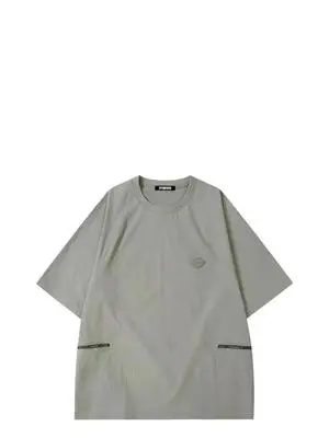 SPOONYARD Technical T-shirt With Zip Pockets - Grey