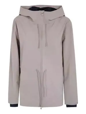 Rains Drawstring Hooded Coat - Neutrals