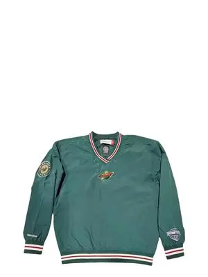 Mitchell & Ness Logo-patch V-neck Sweatshirt - Green
