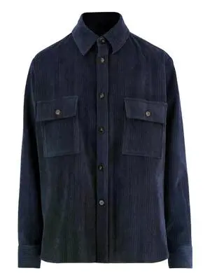 F.IT Corduroy-effect Pocket-detail Shirt
