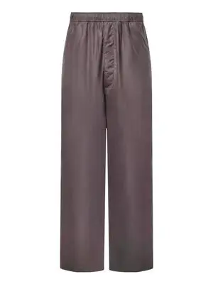 MAISON MARGIELA Satin Finish Elasticated Waistband Straight-leg Trousers - Brown