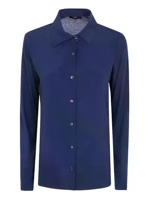 Seventy Long-sleeve Cotton Shirt - Blue