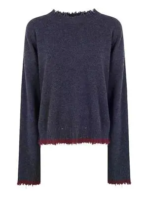 UMA WANG Distressed Cashmere Sweater - Grey