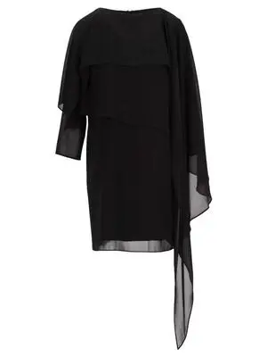 MAISON MARGIELA Asymmetric Layered Mini Dress - Black
