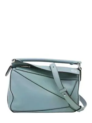 Loewe Loewe Small Calfskin Puzzle Satchel Blue