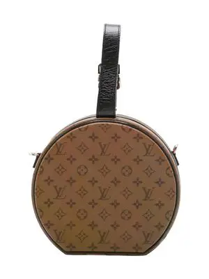 LOUIS VUITTON Monogram Reverse Petite Boite Chapeau Satchel - Brown
