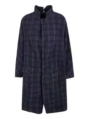 DANIELA GREGIS Single-breasted Check Coat - Grey