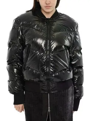 DIESEL® Quilted Pattern Zip Fastening Jacket - Black