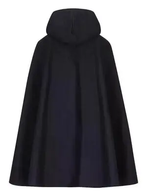 CINI Hooded Button-up Cape - Blue