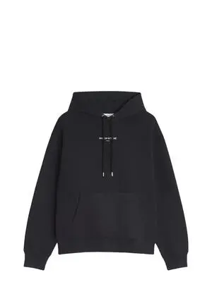Maison Kitsuné Logo-print Hoodie - Black