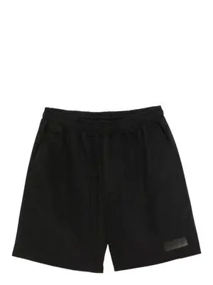 LOW BRAND Elasticated Waist Logo Patch Shorts - Black