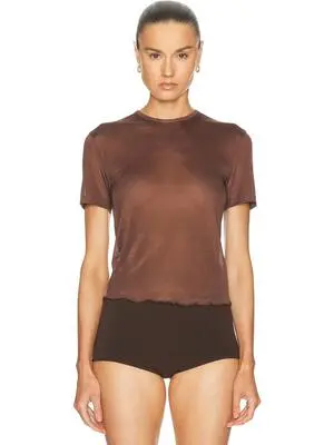 THE PARK Luna Short Sleeve Tee - Chocolate