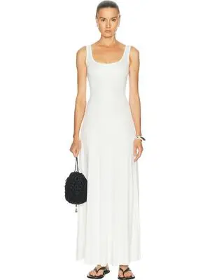 THE PARK Annie Tank Dress In White - Blanc