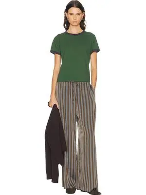LESET Margo Ringer Tee - Juniper & Midnight