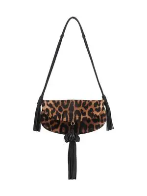 Ulla Johnson Paloma Flap Tassel Bag - Leopard