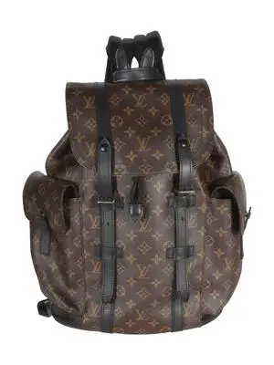 LOUIS VUITTON Monogram Macassar Canvas Christopher Pm Backpack - Brown
