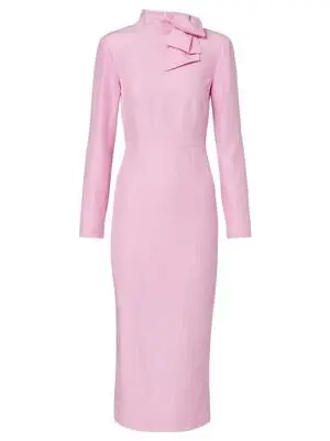 Roland Mouret Bow-detail Jacquard Cocktail Dress - Pink
