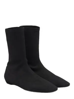 THE ROW Cindy Suede Ankle Boots - Black