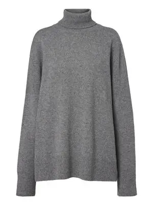 THE ROW Stepny Wool-blend Turtleneck Sweater - Grey