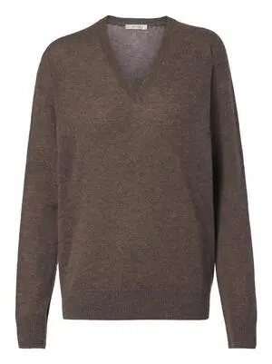 THE ROW Phora Cashmere V-neck Sweater - Brown
