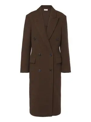 THE ROW Bamira Double-breasted Virgin Wool Coat - Brown