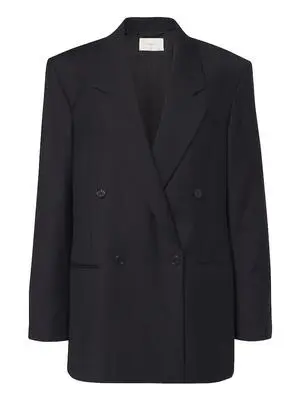 THE ROW Isani Double-breasted Virgin Wool Blazer - Blue