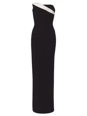 Roland Mouret Draped Bustier Gown - Black