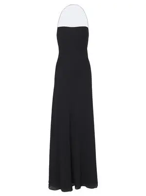 THE ROW Javier Silk Georgette Gown - Black