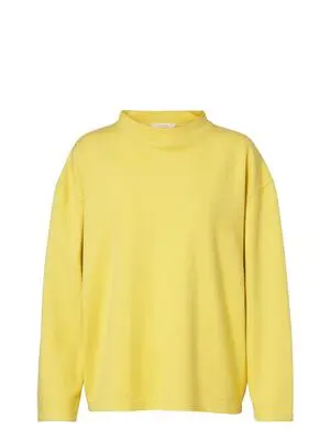 THE ROW The Row Kate Cotton-Blend Jersey Mockneck Sweatshirt