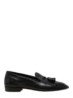 THE ROW Caden Leather Loafers - Black