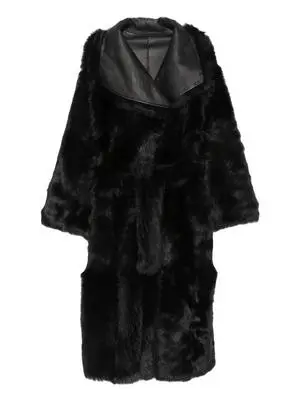 YVES SALOMON Coats Faux Fur Coats - Black