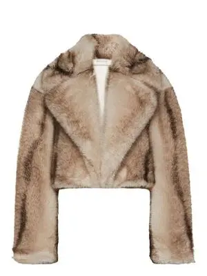Sportmax Jackets Faux Fur & Shearling Jackets - Brown
