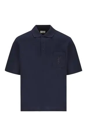Saint Laurent Polo Shirts - Blue
