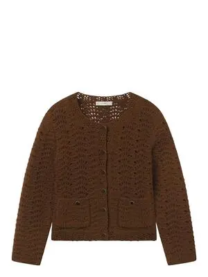 FRAME The Chevron Knit Cardigen - Moss