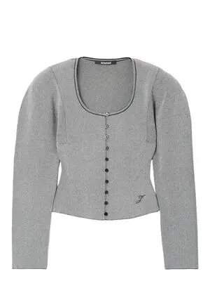 Jacquemus The Sera Cardigan Dark Beige Beige