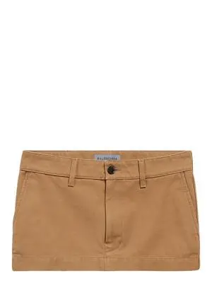 Balenciaga Mini Cotton Skirt - Beige