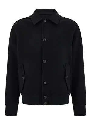 FERRAGAMO Wool And Cashmere Blouson - Black