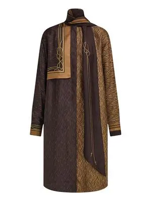 FERRAGAMO Silk Chemisier - Brown