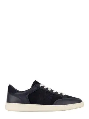 SALVATORE FERRAGAMO Ferragamo Suede And Leather Low-Top Sneakers