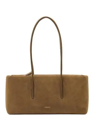 DEMELLIER The Stockholm Suede Shoulder Bag - Tan