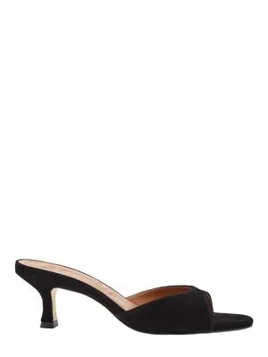 Staud Brigitte 60 Brushed Suede Mules - Black