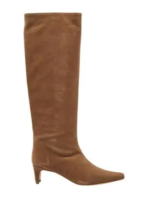Staud Suede Knee-high Boots - Beige
