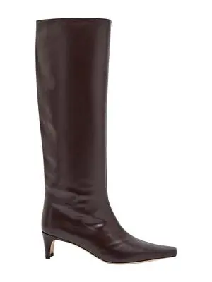 STAUD Wally Leather Knee-high Boots