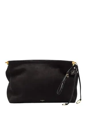 Alaïa Le Click Nubuck Clutch - Black