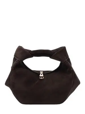 Gabriela Hearst Antonia Mini Suede Top Handle Bag - Dark Brown