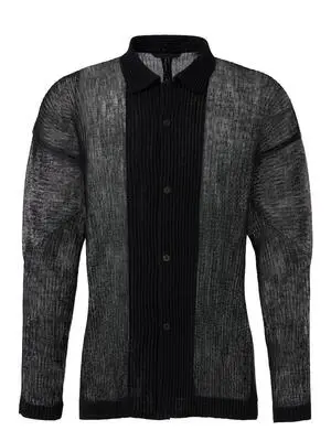 Issey Miyake Homme Plissé Issey Miyake Rustic Mesh Pleated Shirt Black
