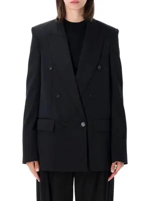 Stella McCartney Double-breasted Wool Blazer - Black