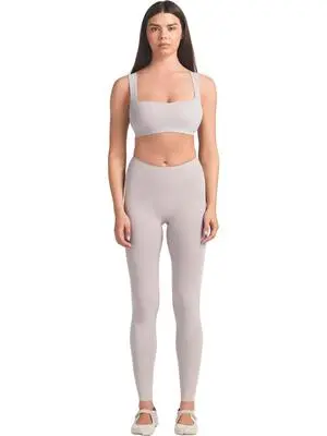 SKIMS Racerback Bra | White | 2xs | Nike Studio Stretch Linen